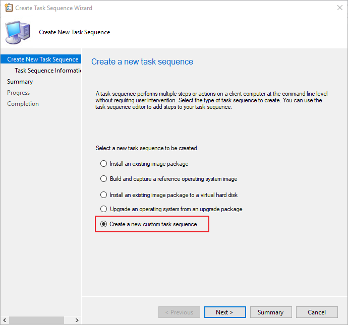 SCCM Task Sequence GUI - How to set up the TS to work with a GUI