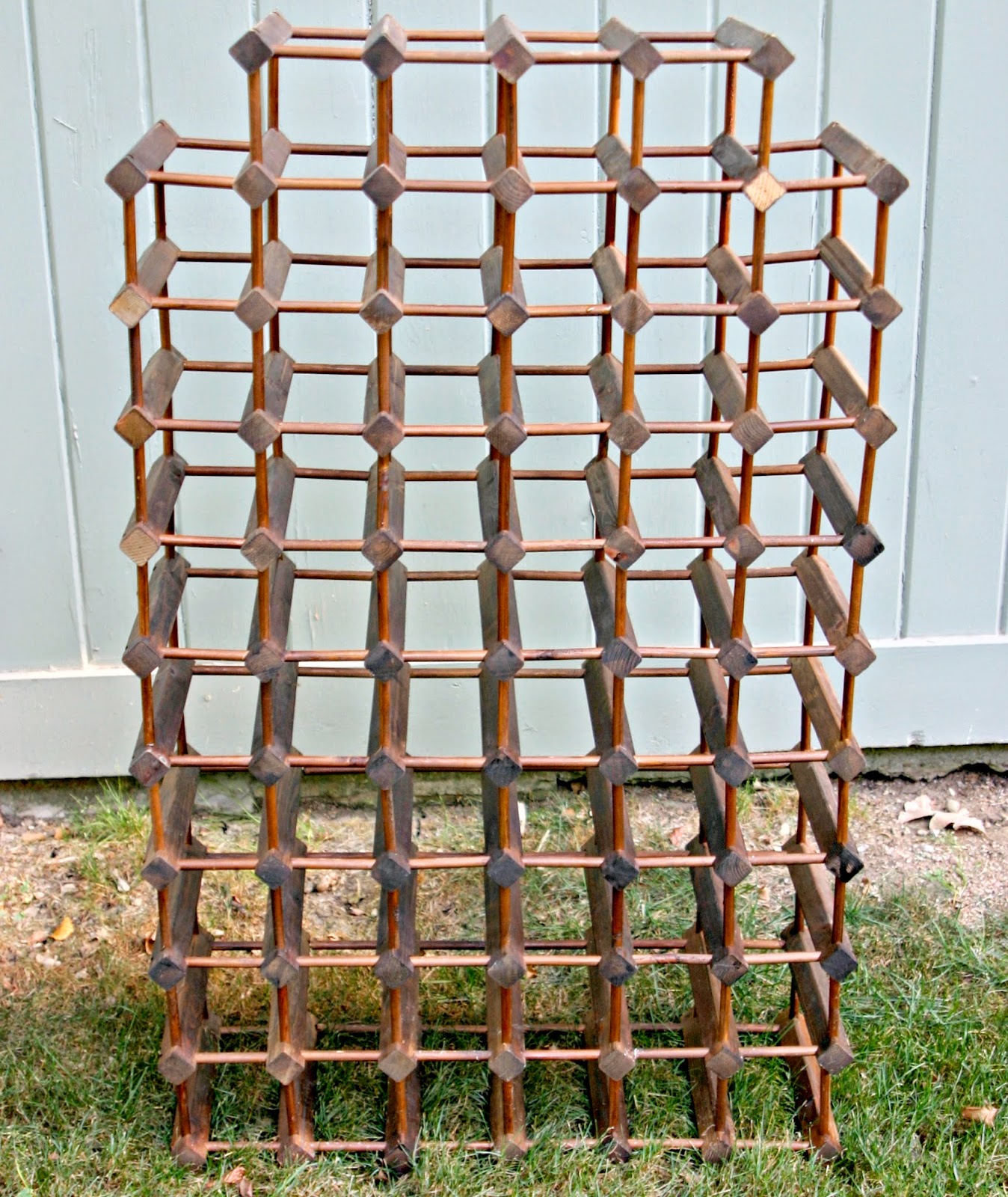 Moonbeams & Fireflies: Repurposed Wine Rack Is DIY Fabric Organizer