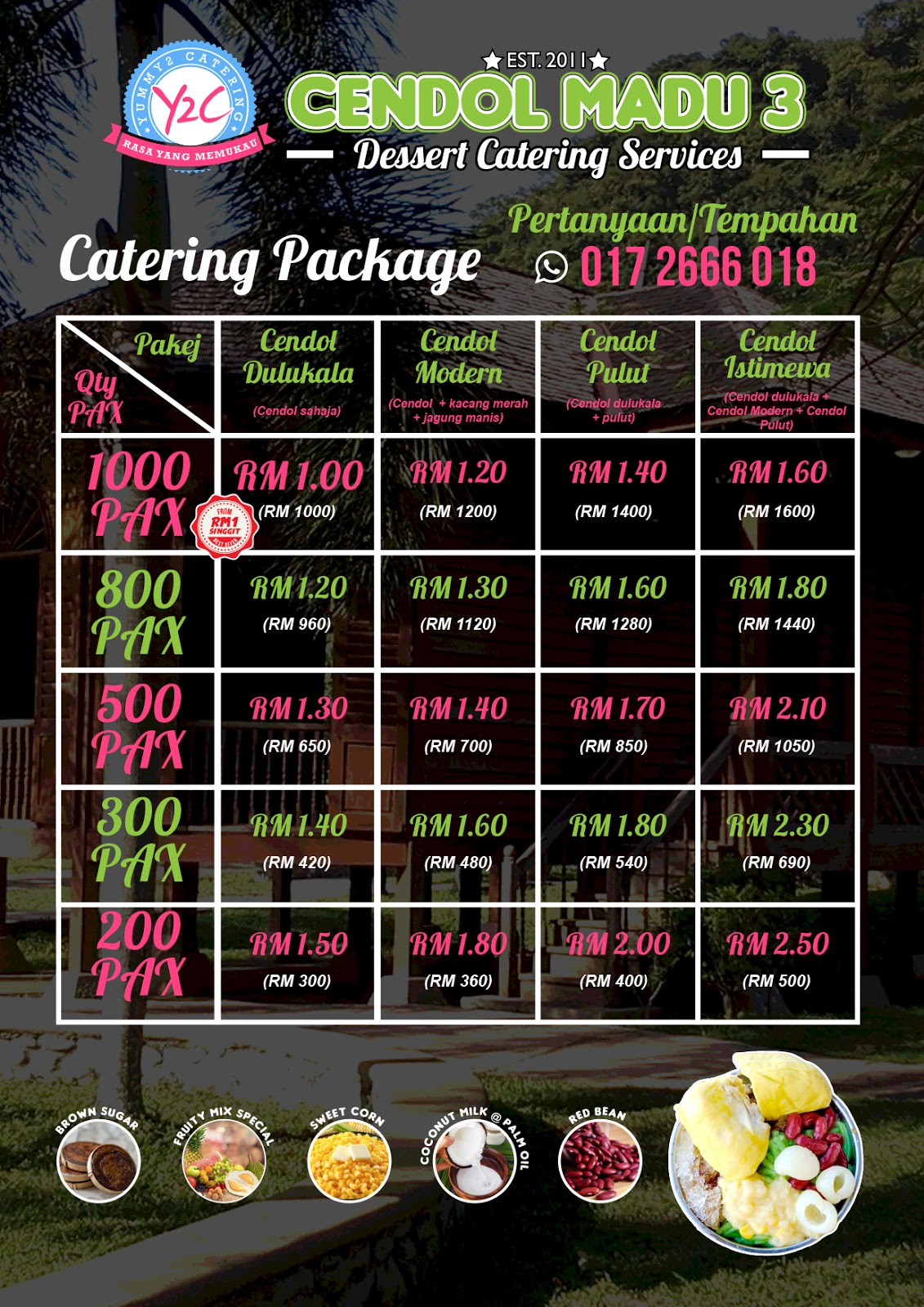 Senarai Harga Pakej Promo 2018 Dessert Yummy2 Catering - Yummy² ...