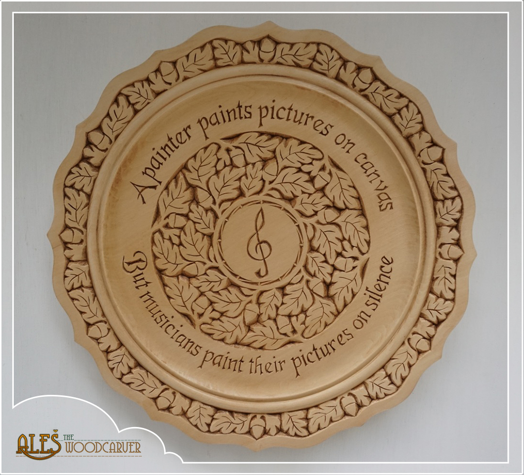 Ales the woodcarver: Large basswood plates - chip carving