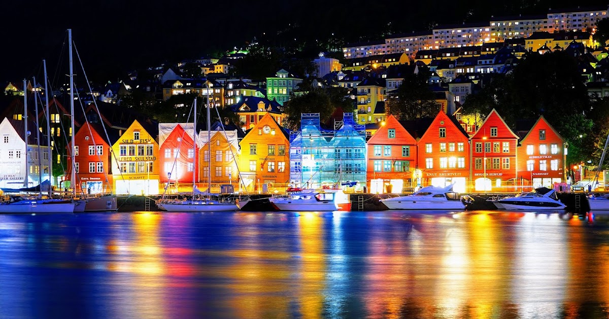Bergen at Night, Norway