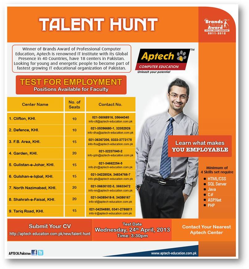 SMEs Special Discounted Offers in Pakistan: Talent Hunt Aptech Computer ...