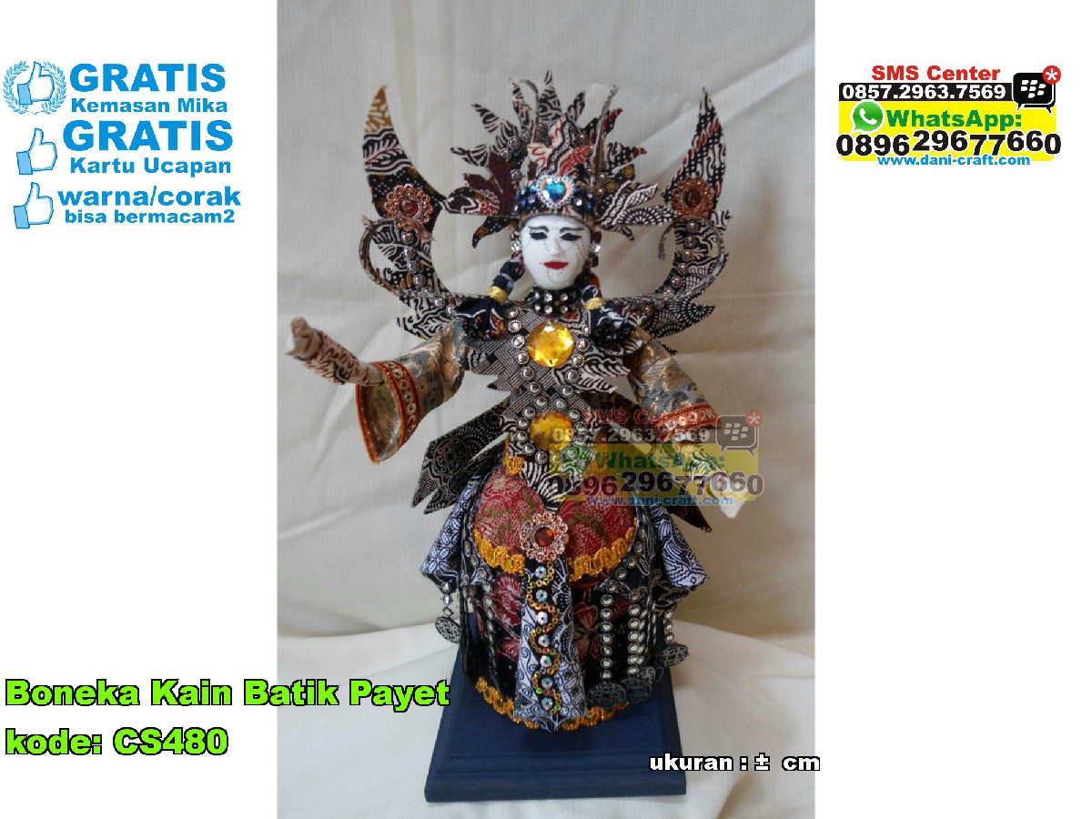 Boneka Kain Batik Payet | Souvenir Pernikahan