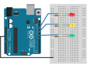 Arduino: Trabajando con 3 Led