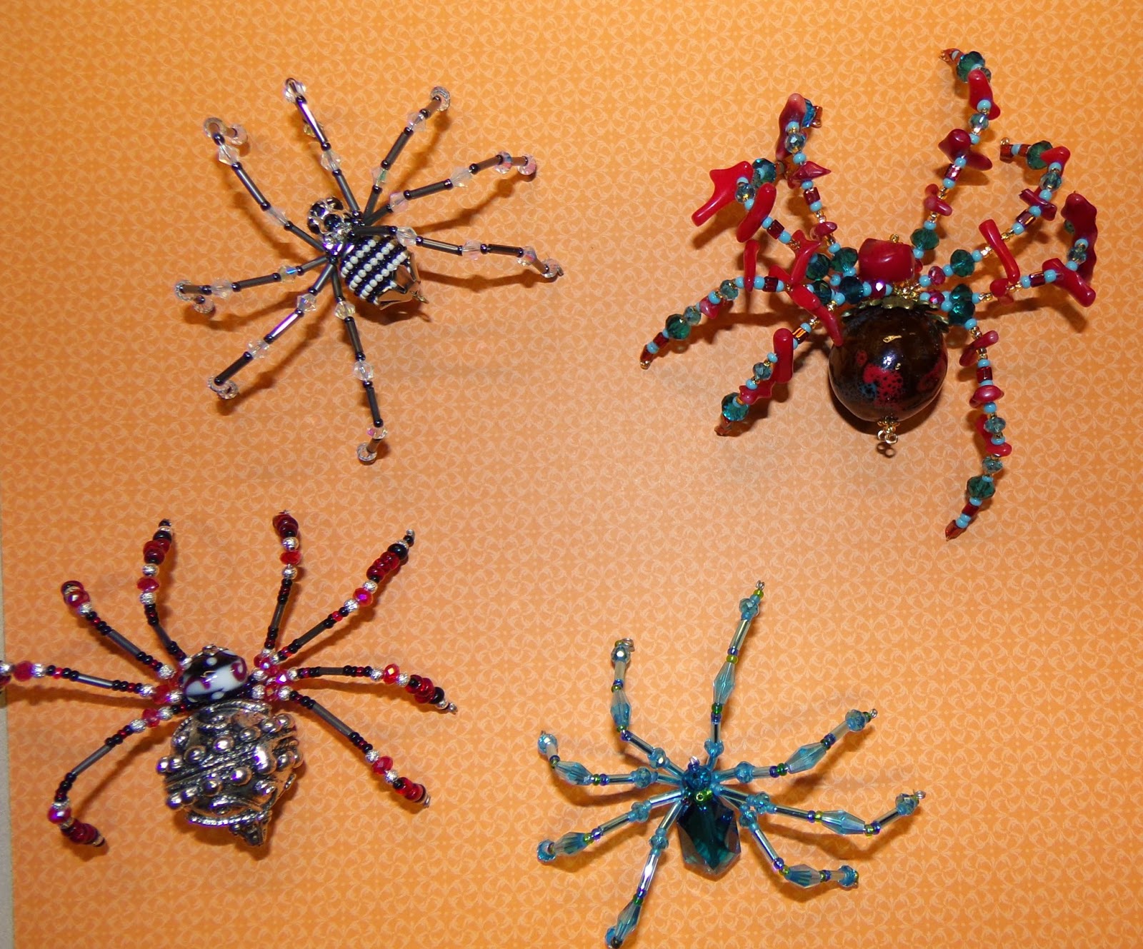 JuJu Crafts: Spiders made from Beads and Wire - in time for Halloween