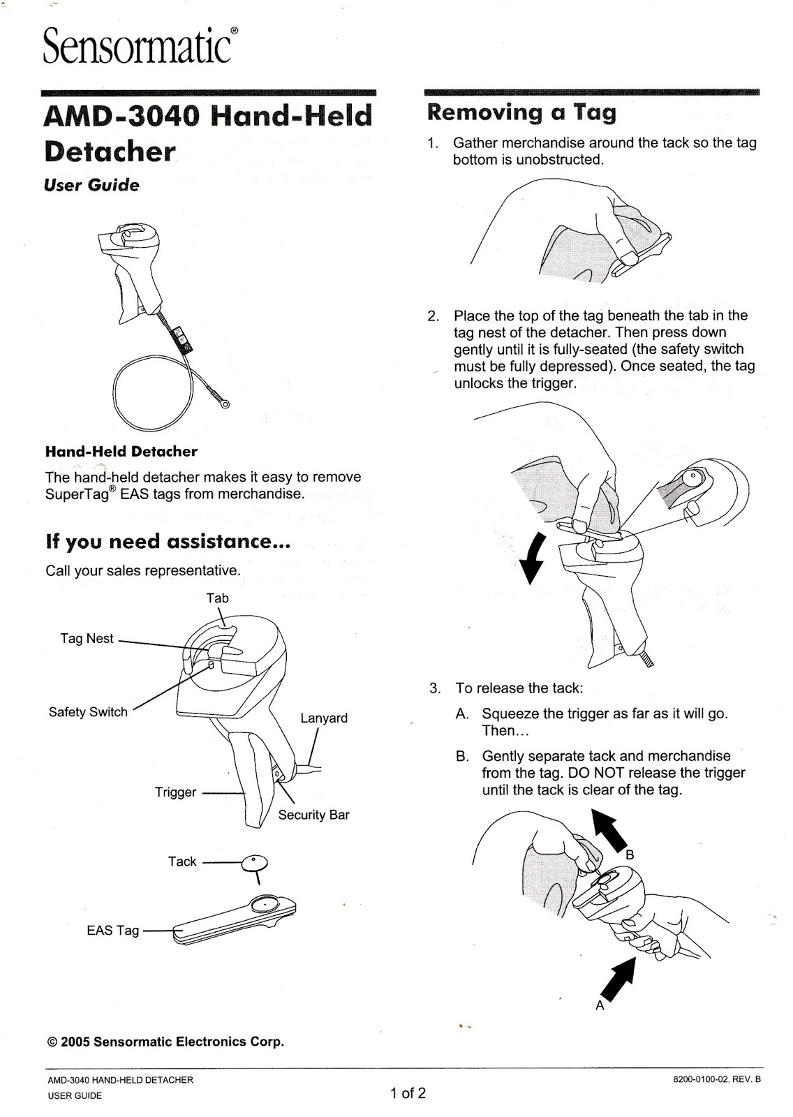 Manual Book : Sensormatic AMD-3040 Hand Detacher User Guide - Mambo Djumbo