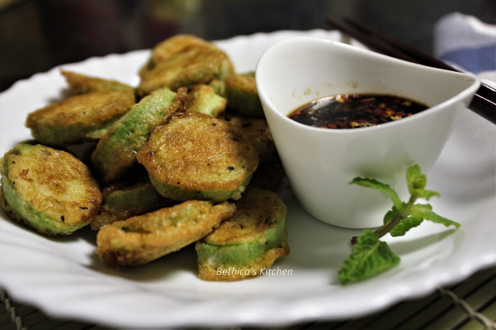 Bethica's Kitchen Flavours: Hobak Jeon (Zucchini Fritters - Korean Style)