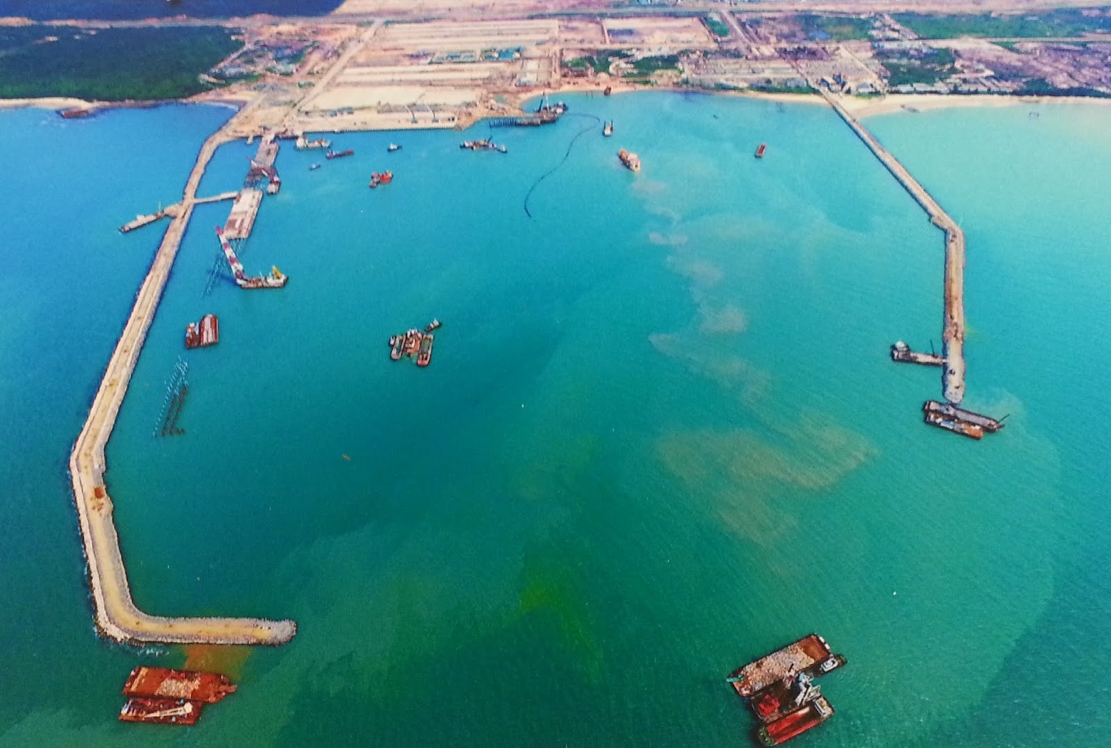Sleepy no more: Aerial view of Samalaju Port at Similajau, Bintulu