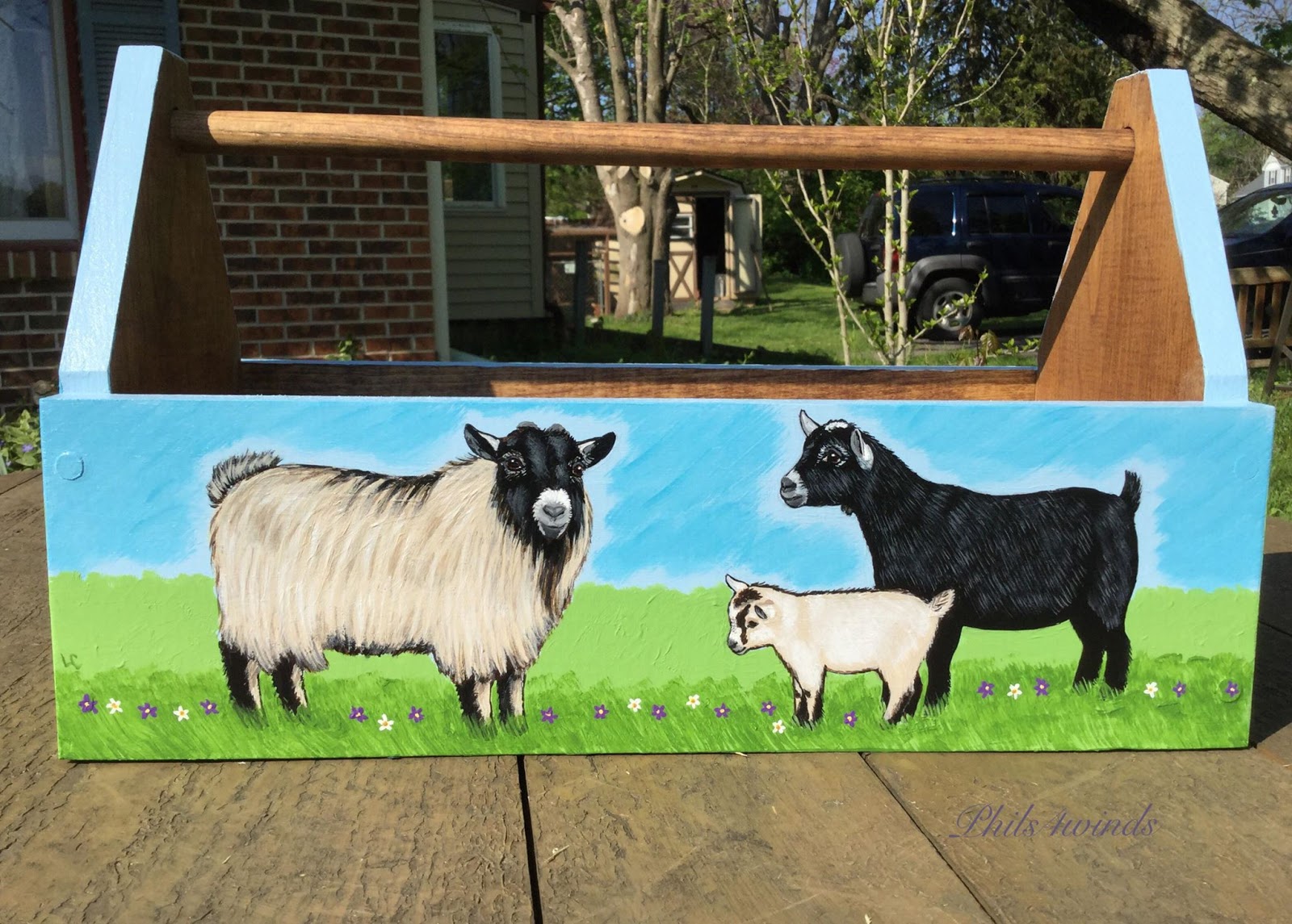 Phils4winds; paintings on Wood and Slate : Goat show caddy, livestock ...