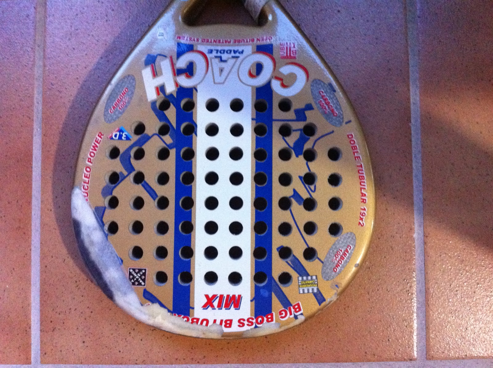 REPARAR PALA PADEL: Reparamos palas de padel - Algunas reparadas Julio 2013