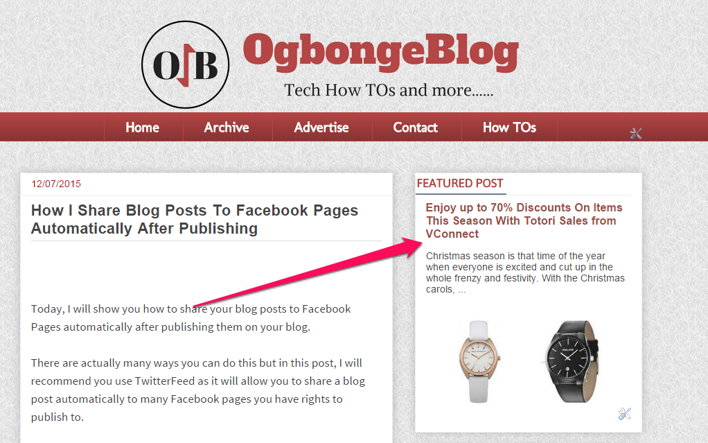 The New Featured Post Gadget Lets You Highlight A Special Post On ...