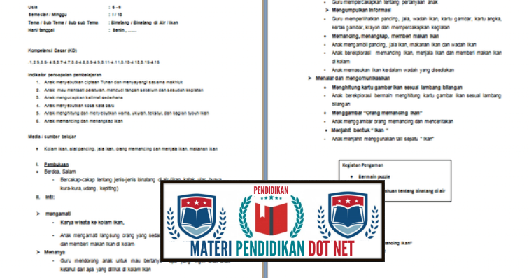 Contoh RPPH Model Kelompok dengan Kegiatan Pengaman untuk TK PAUD ...