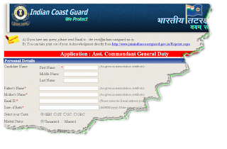 Indian Coast Guard Assistant Commandant Exam 2015 Notification, Form ...