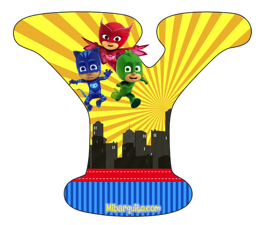 Alfabeto de PJ Masks en la Ciudad. - Oh my Alfabetos!