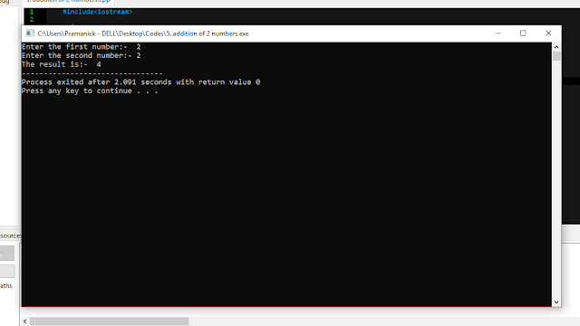 C++ Program to add 2 numbers and display them | C++ Program | Class XI ...