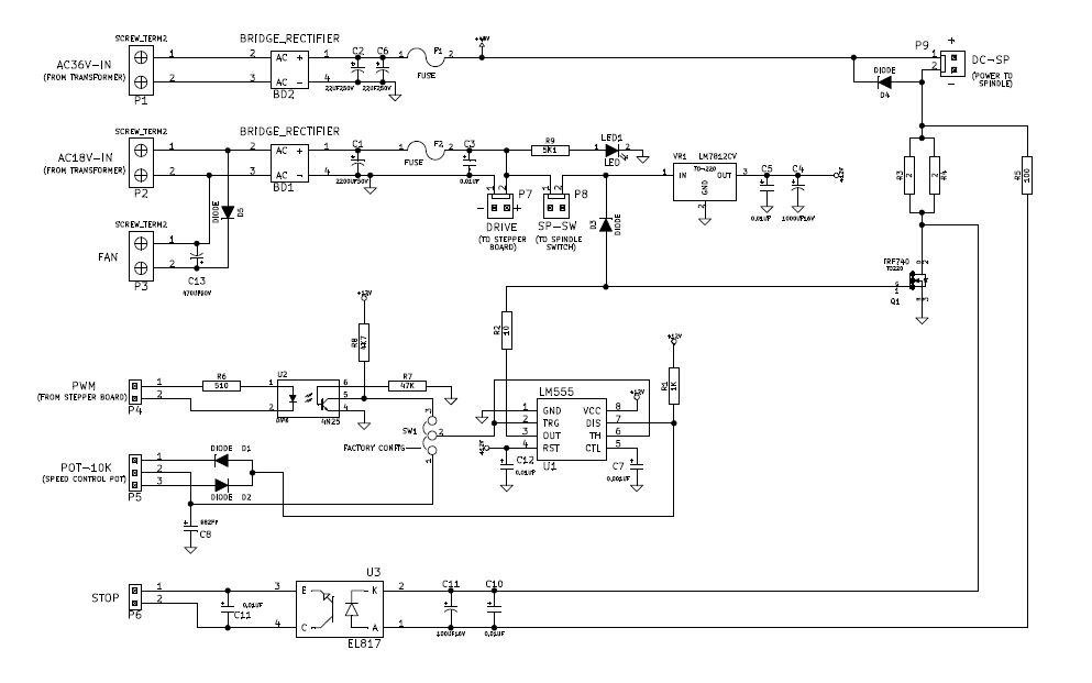 CNC, Hacks, Projects...: CNC Engraver Schematics (YOOCNC-NT65-3X)