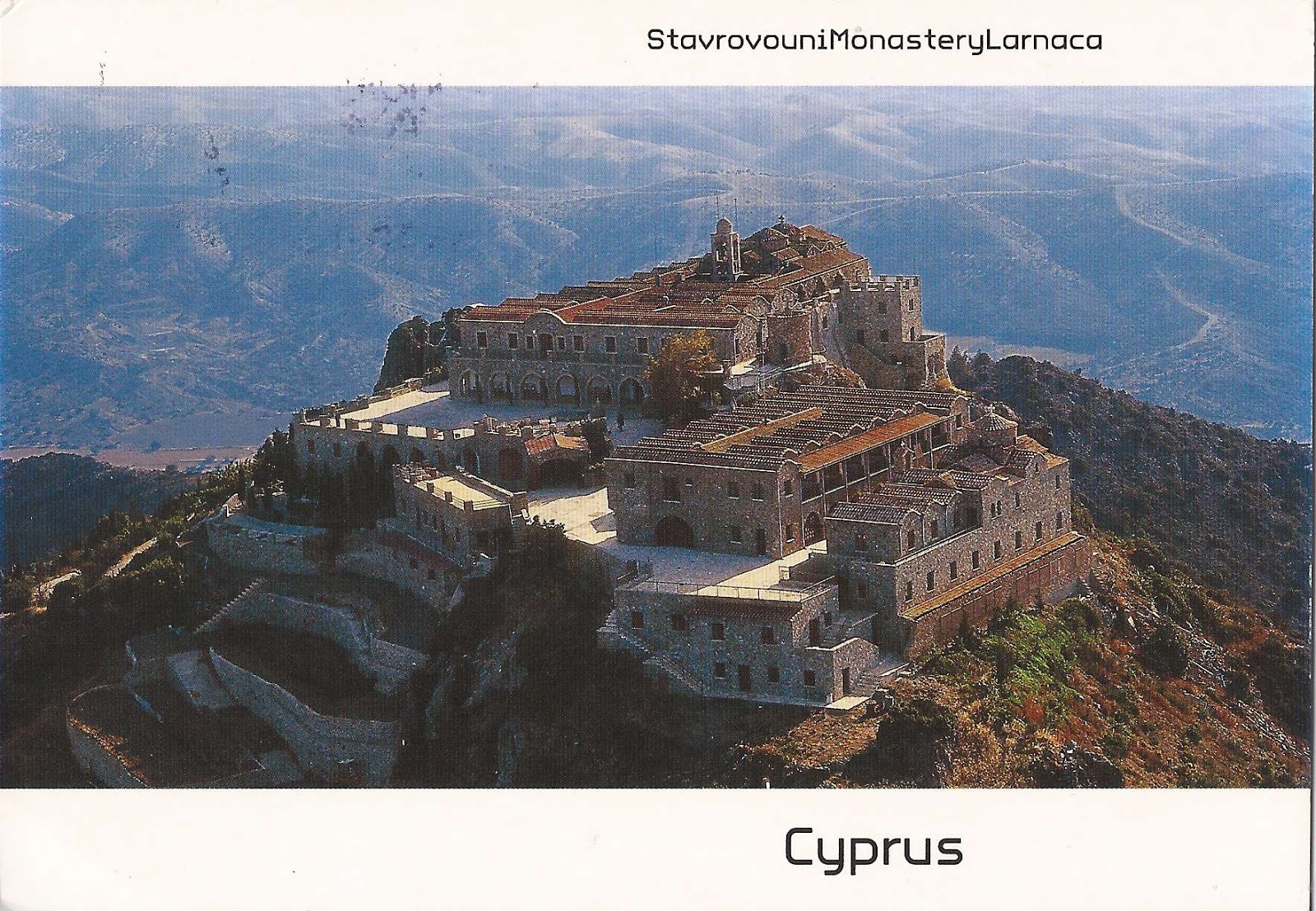 A Journey of Postcards: Stavrovouni Monastery from Larnaca, Cyprus