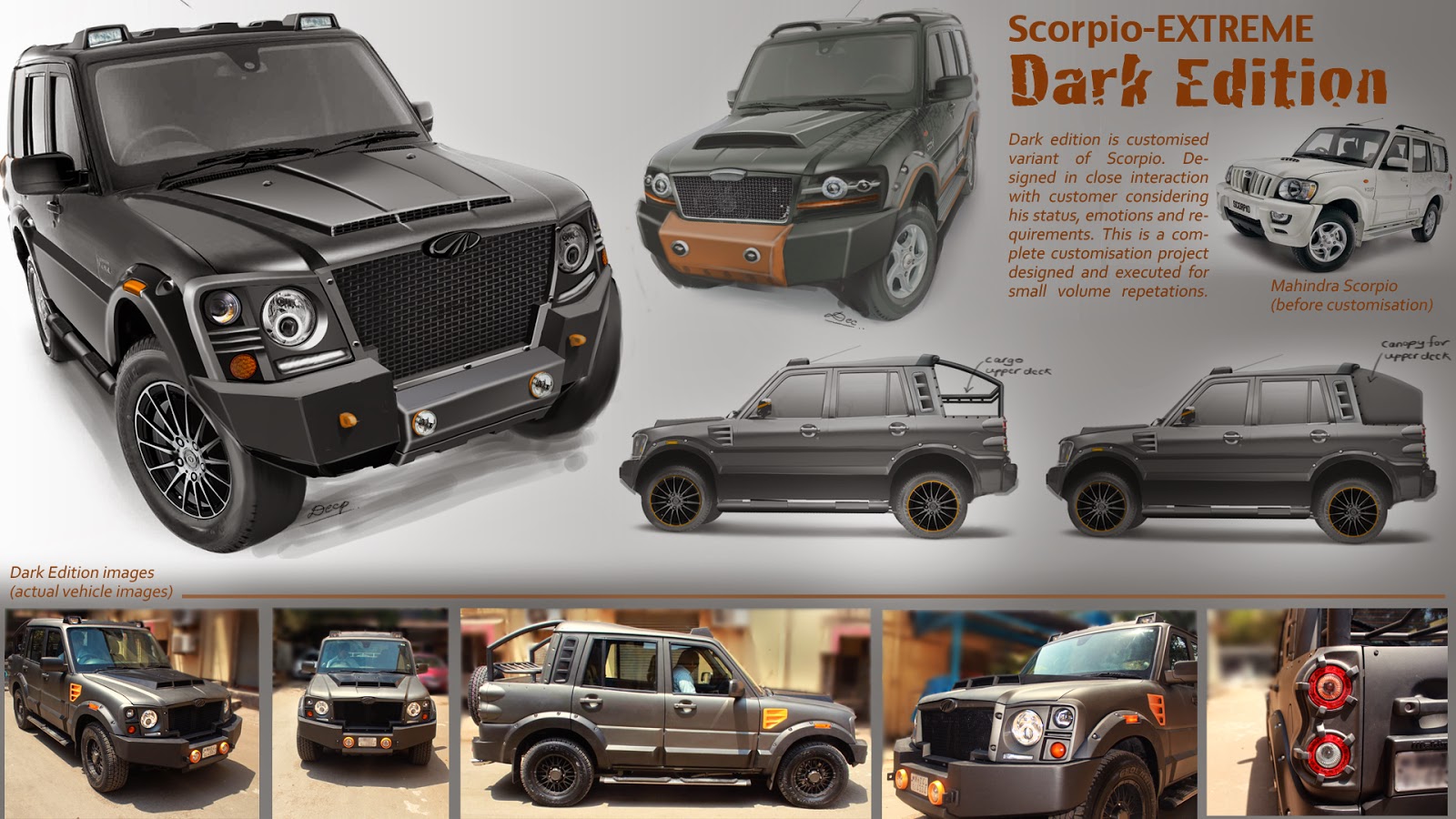 Dee's Artfolio: Mahindra Scorpio dark edition