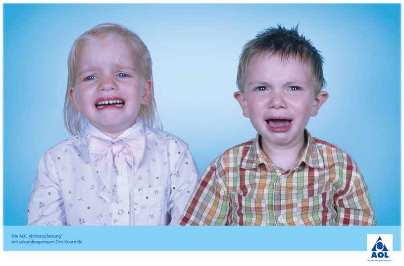 copyranter: Four wonderful ads with children crying.