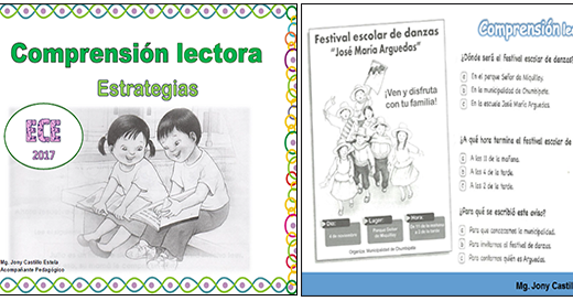 Estrategias para comprensión lectora - ECE