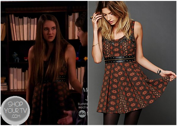 Secret Life: Season 5 Episode 23 Amy's Orange Printed Dress | Shop Your TV