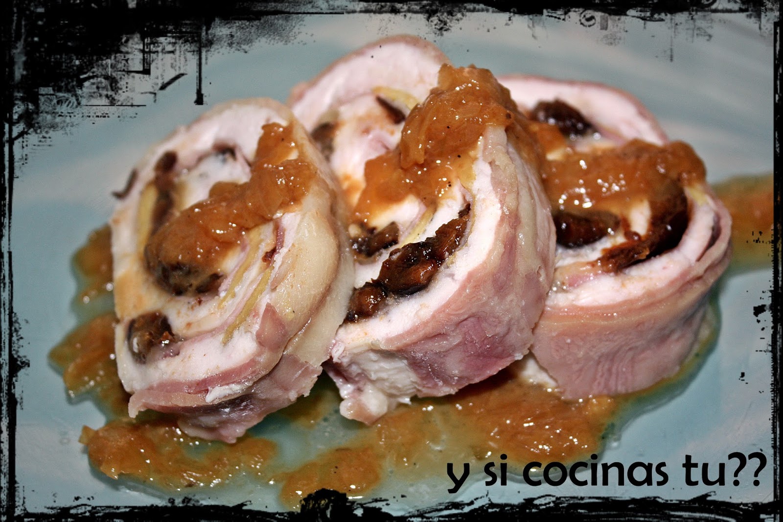 Y SI COCINAS TU??: PECHUGA DE POLLO RELLENA CON CEBOLLA CARAMELIZADA