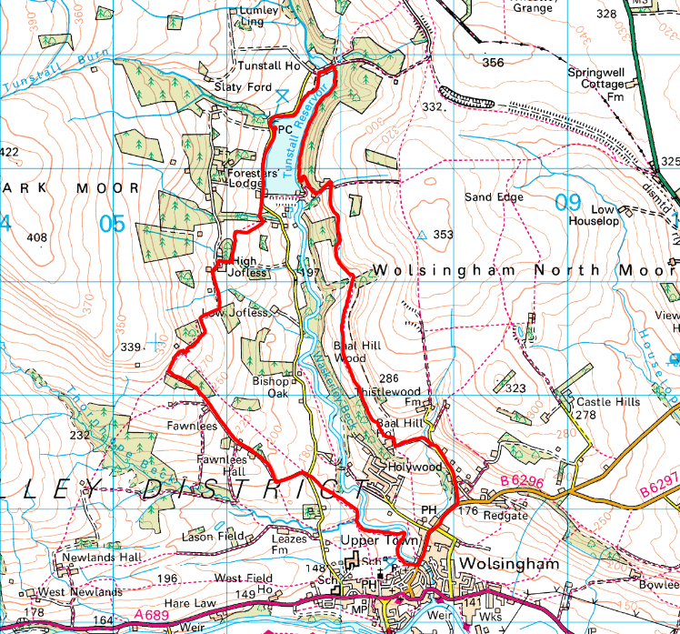 Rambling Nana: Wolsingham, Tunstall Reservoir Circular