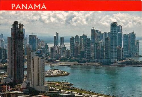 Beautiful Travel Postcard: View of Panama city (Panama)