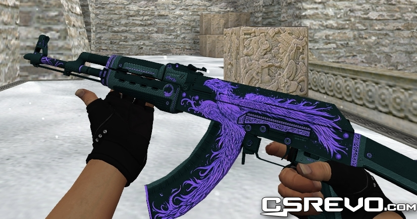 Skin AK 47 - Phoenix Rise Purple - HD CS 1.6 - CS Revo!