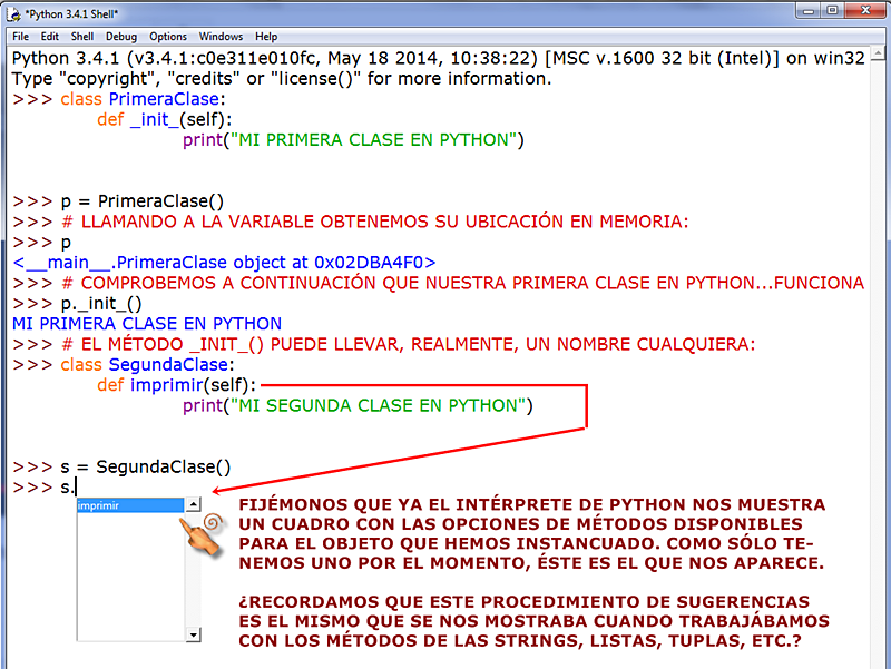 APRENDER A PROGRAMAR CON PYTHON: CLASES I