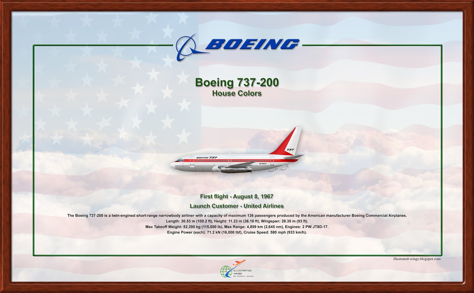 Illustrated Wings: House Color Series - Boeing 737-200