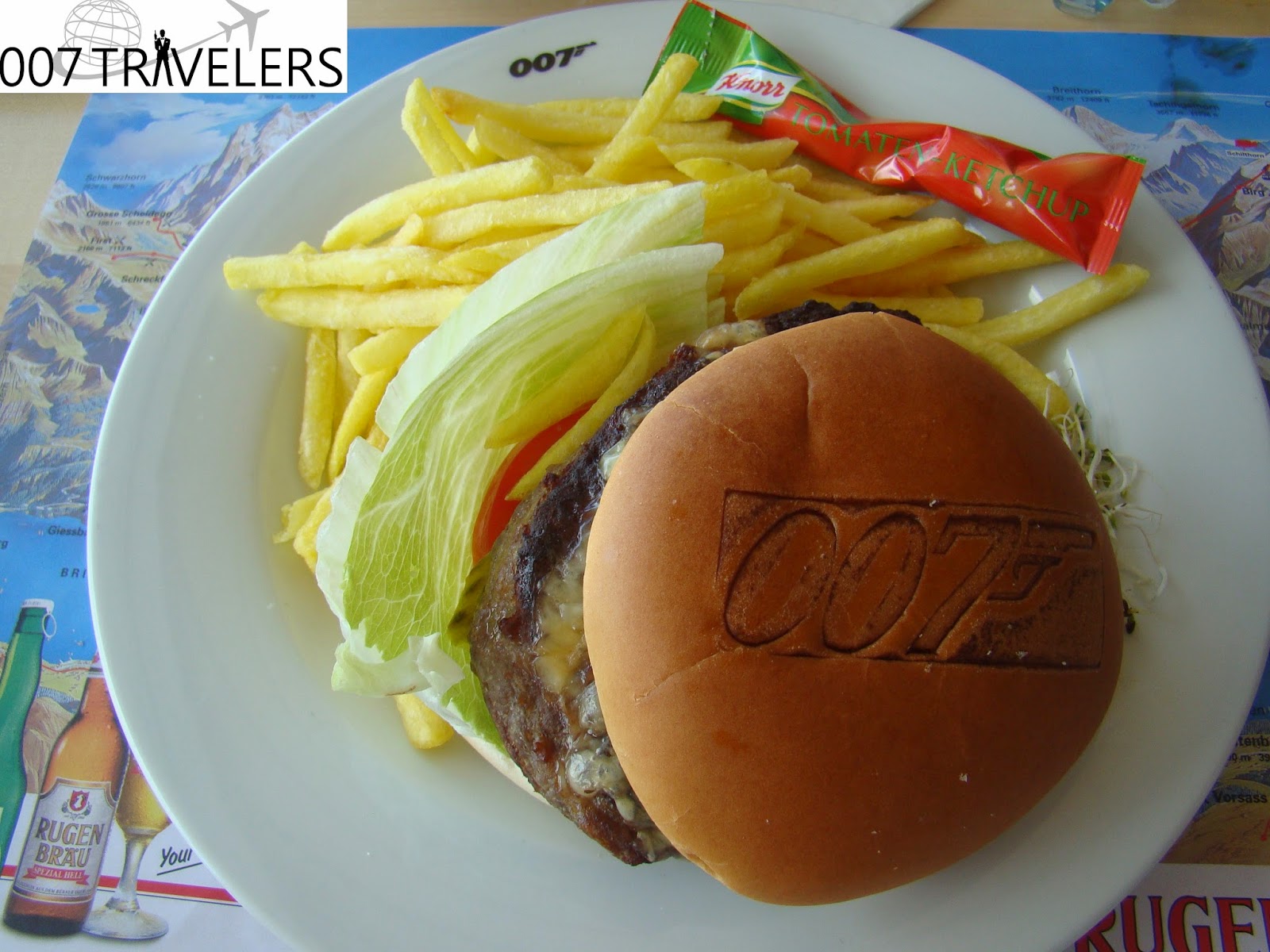 007 TRAVELERS: 007 Food: 007 Burger with French fries