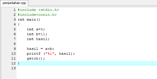 Cara membuat program penjumlahan sederhana di C++ | Blogsejadinya