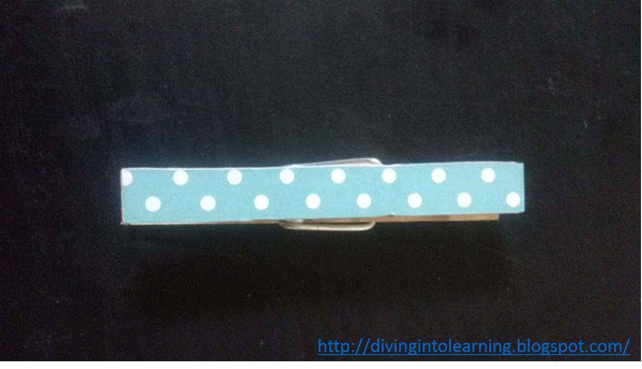 Diving Into Learning: Scrapbook Paper Covered Clothes Pins!