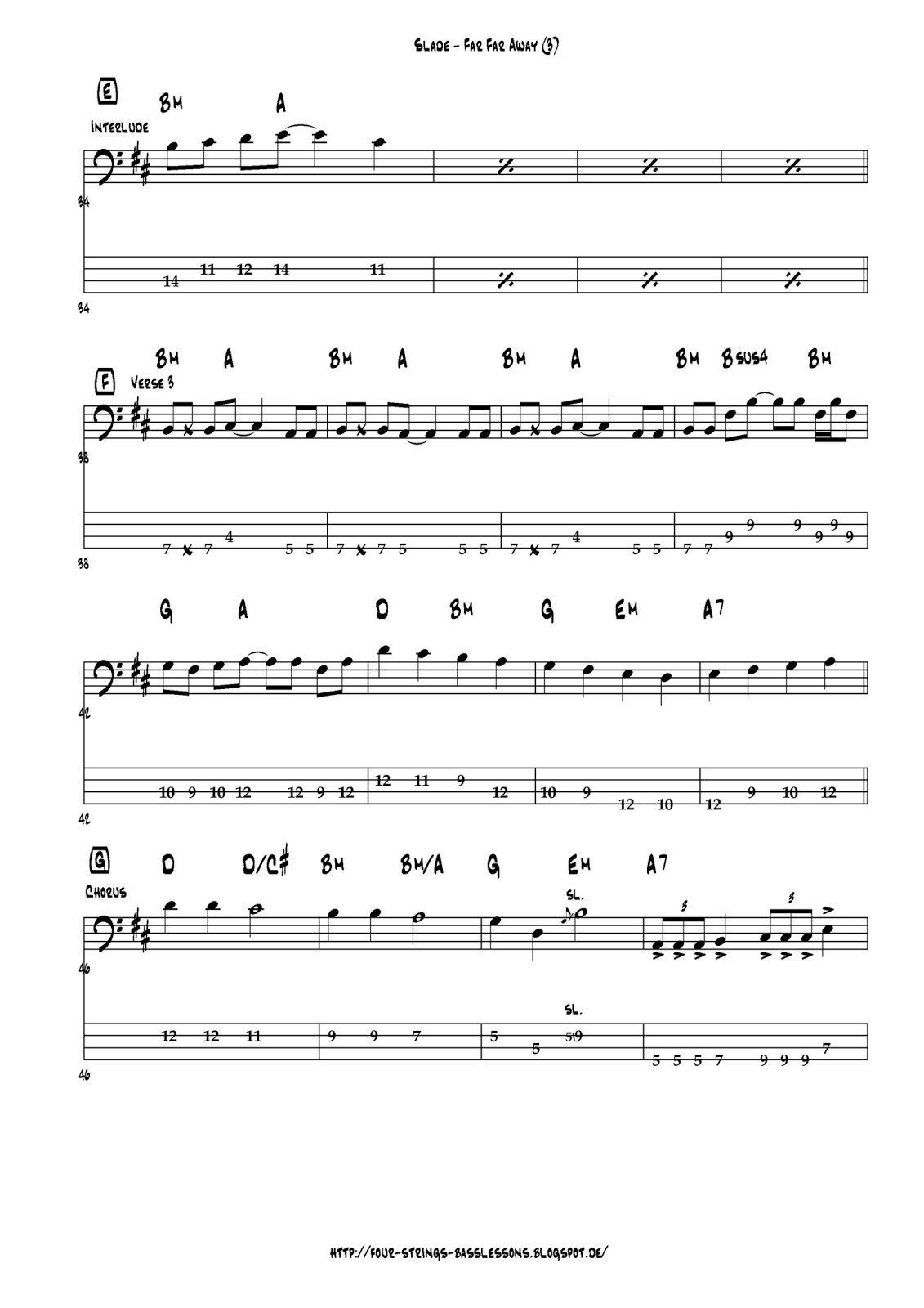 Basscination: Weekly Basslines #187: Far Far Away (Slade)