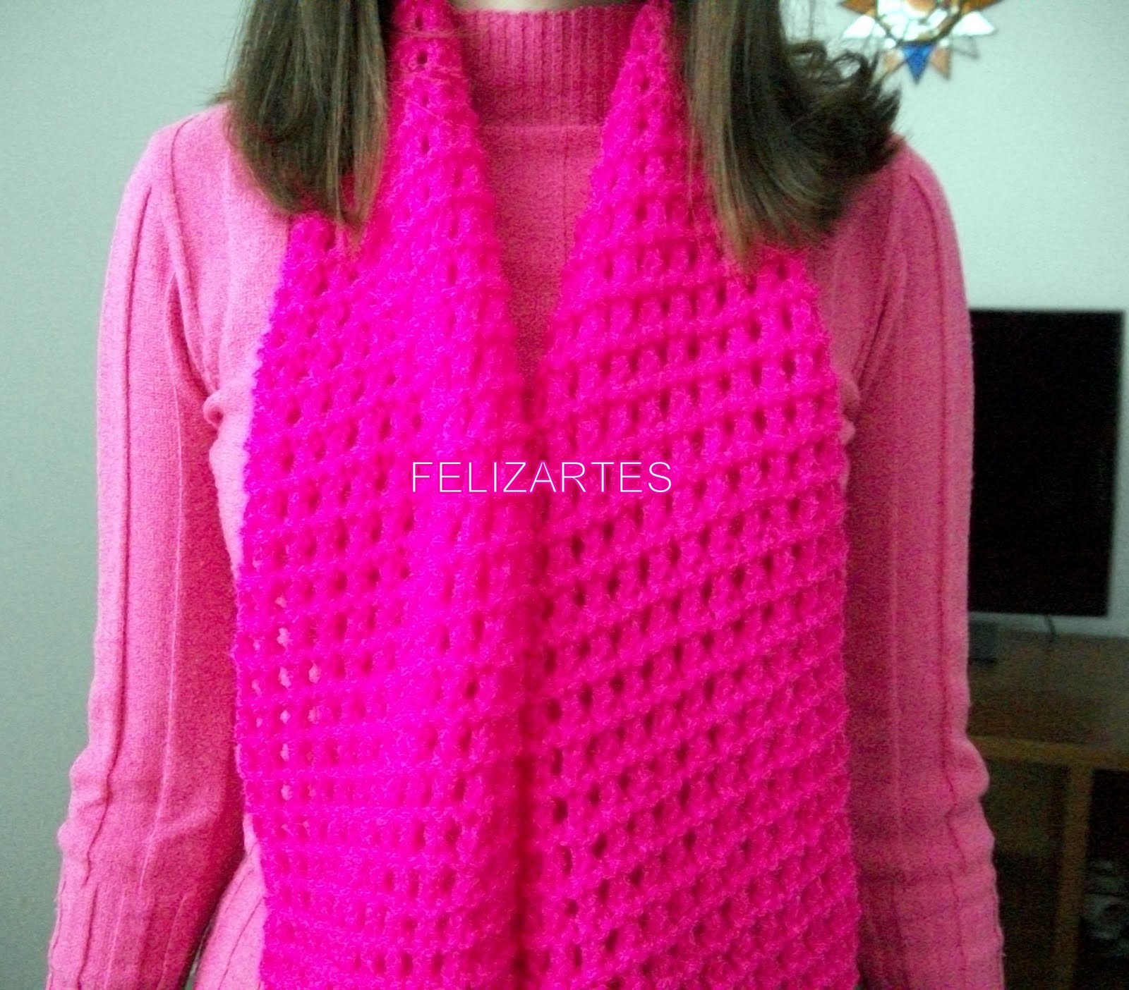 FELIZARTES: Cachecol em trico