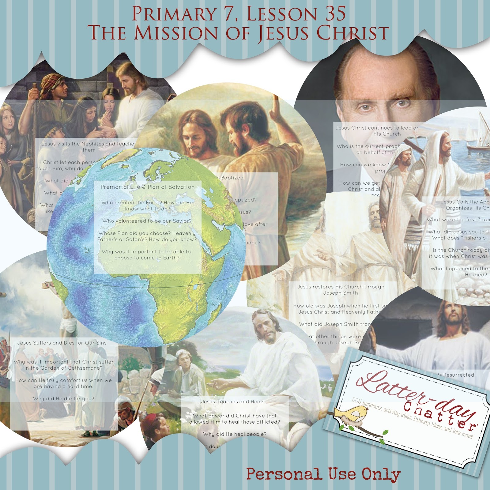 Latter-day Chatter: Primary 7, Lesson 35: The Mission of Jesus Christ