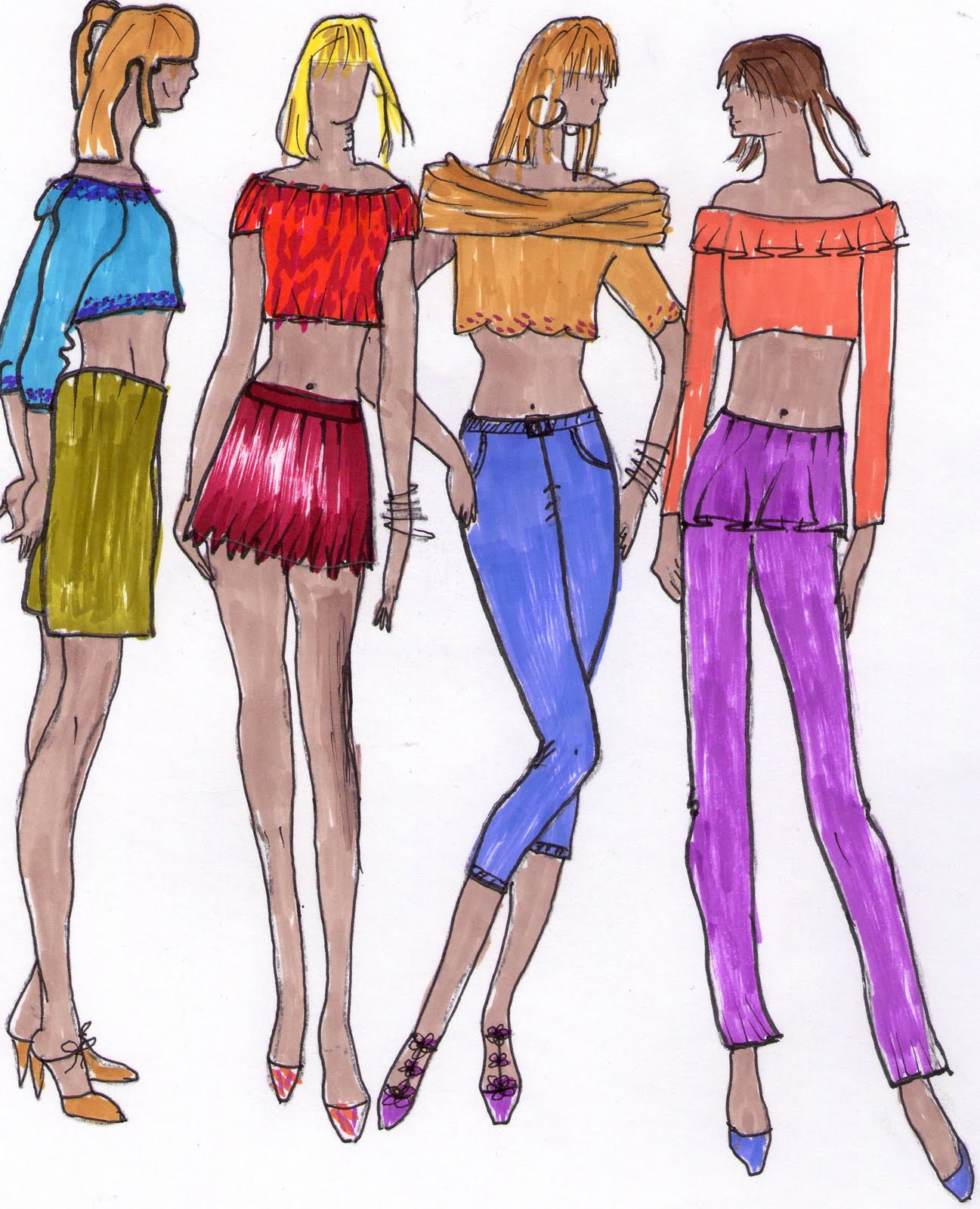 Ka Ju Ki Moda: DESENHO DE MODA II