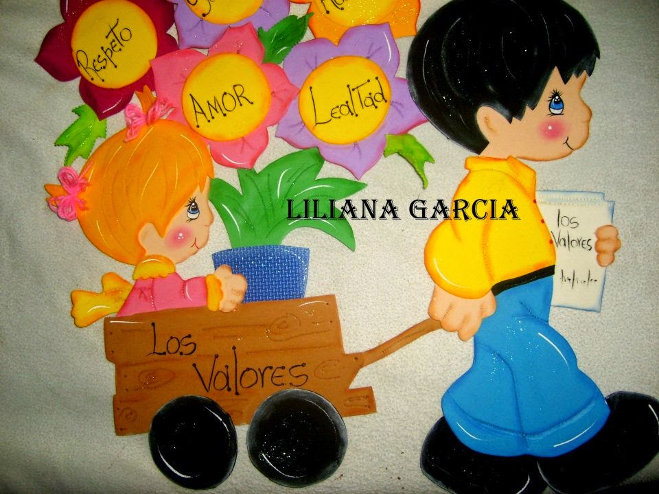 Manualidades escolares para decorar: Valores