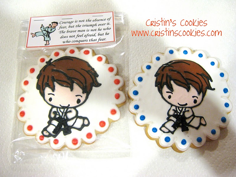 Cristin's Cookies: Karate Cookies for My Son's Black Belt Test