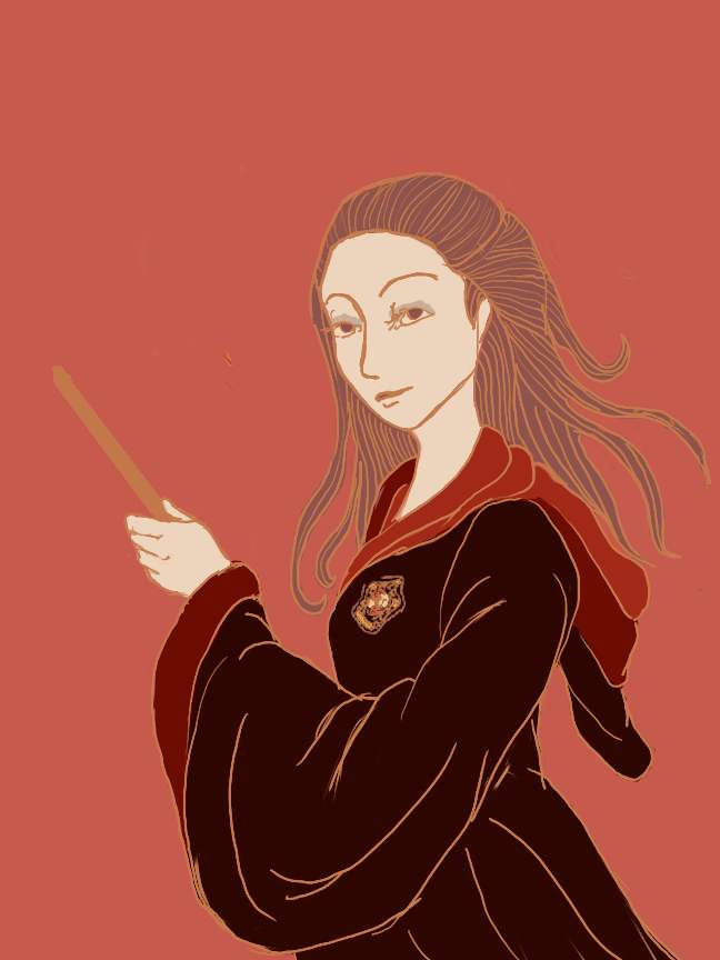 Alyssa's Illustration: Gryffindor student