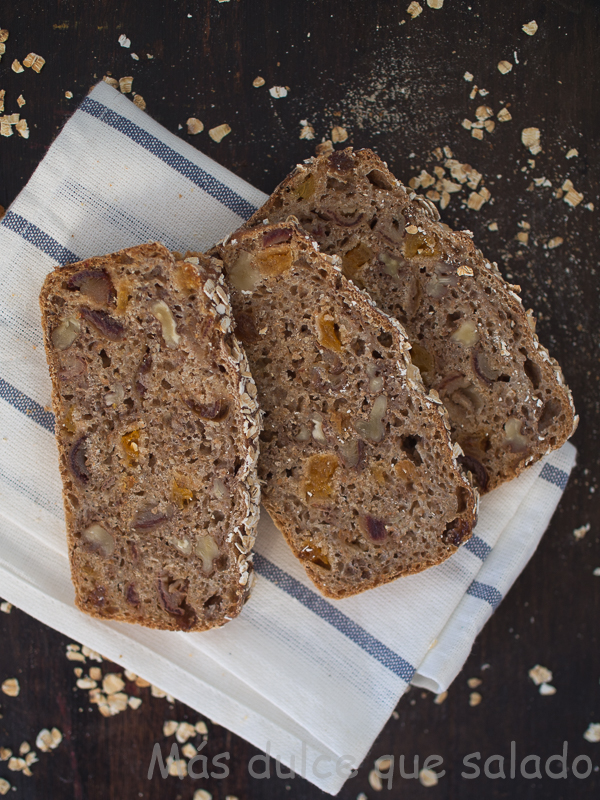 Más dulce que salado: Pan integral con frutos secos, sin amasado. Vídeo ...