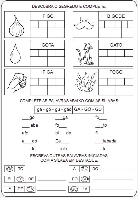 ARTEMANHAS DA TURMINHA: Fonema G