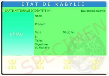 Aza Amazigh: Carte d'Identité Kabyle