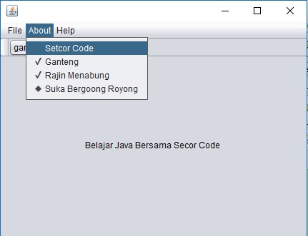 Belajar Java : Penggunaan jMenu, jPopupMenu & jToolBar pada Java | KODE ...