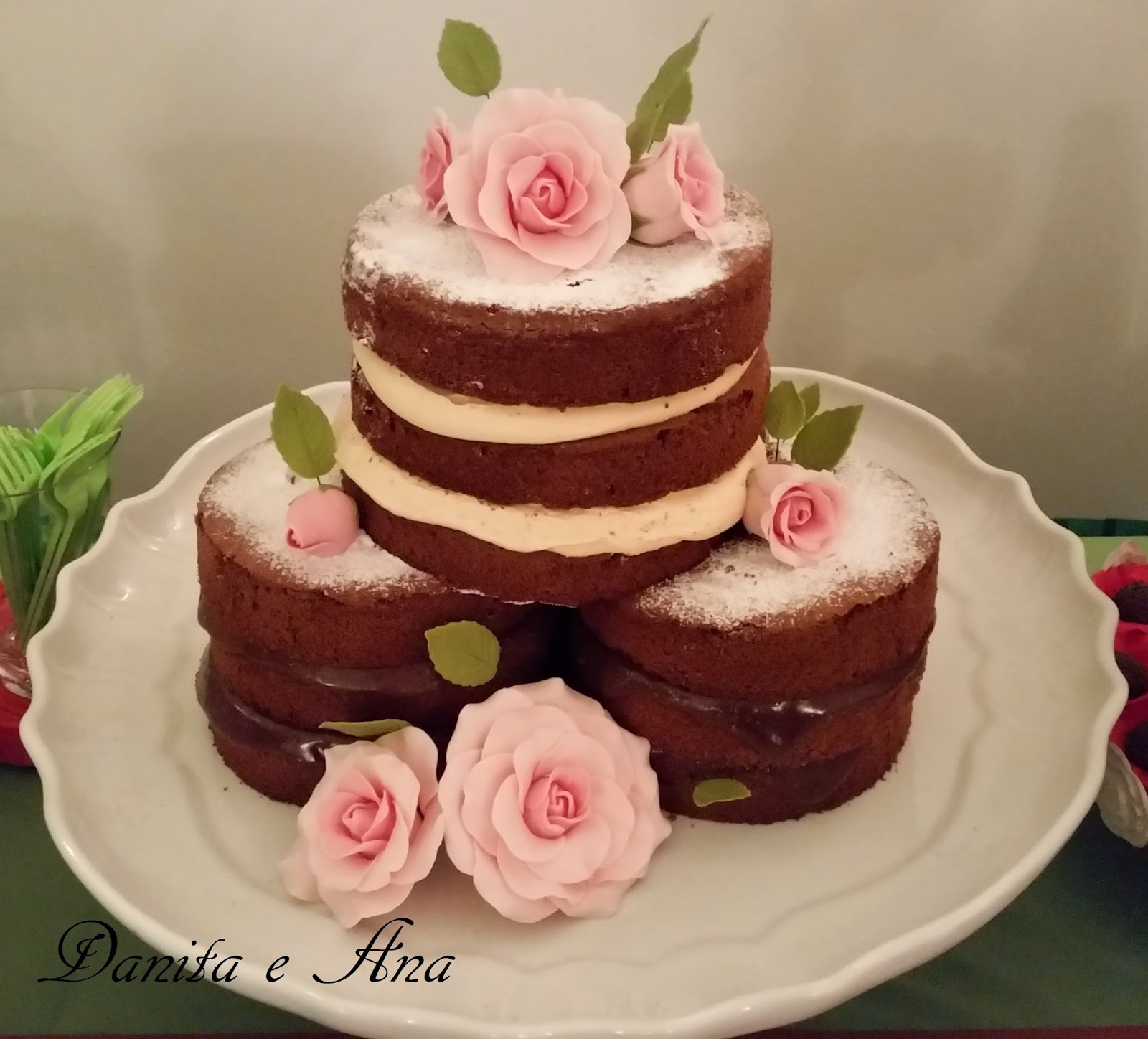 Le leccornie di Danita: La nostra Naked cake con rose rosa: altra ...