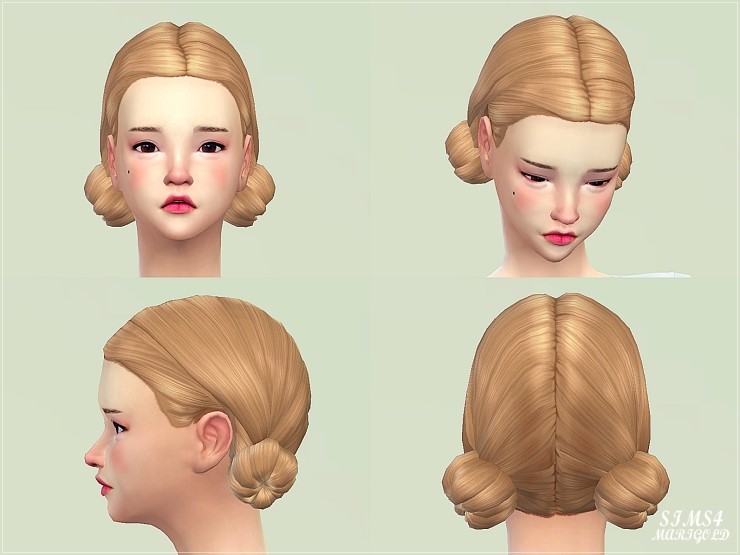 Sims 4 cc man bun with long hair - lunanolf