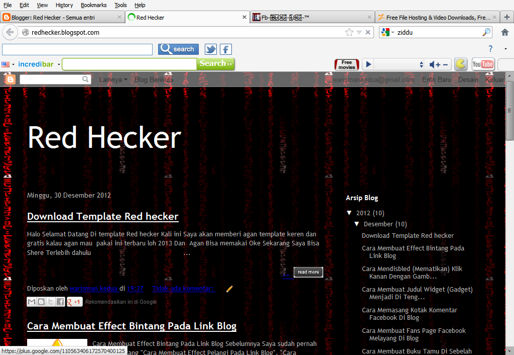 Red Hecker: Download Template Red hecker