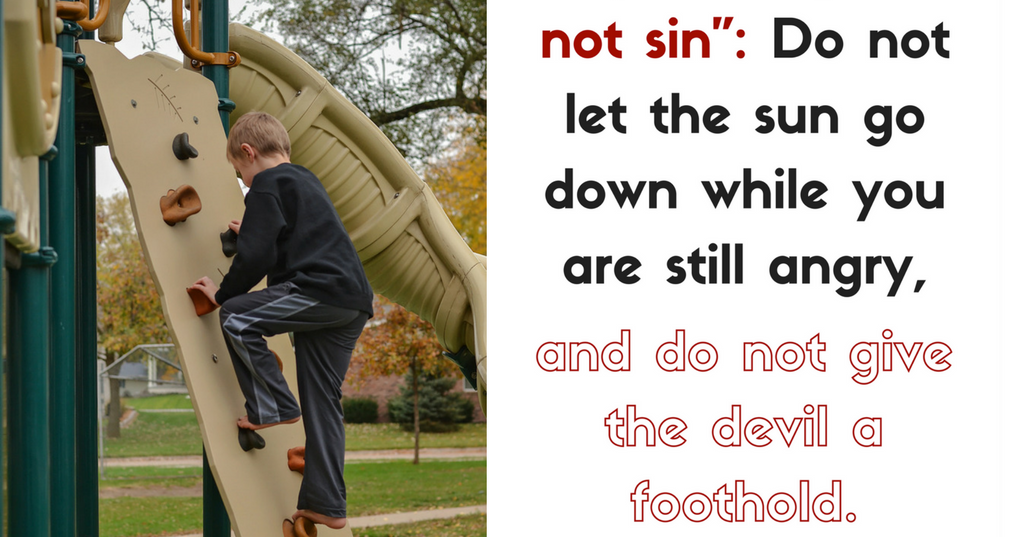 Do Not Give the Devil a Foothold - Ephesians 4:27 Playground Lesson ...