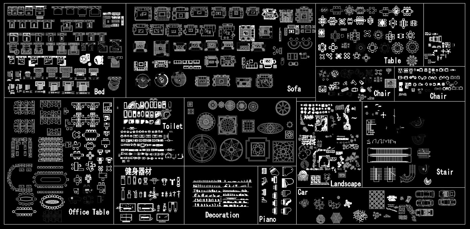 CAD Library-AutoCAD Blocks and Drawings Download: ★Download Over 10000 ...